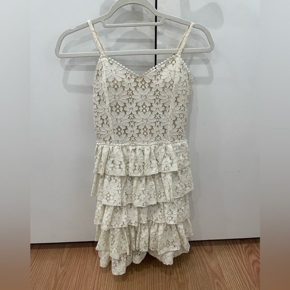 Dresses | Customized White Lace Ruffle Dress | Poshmark